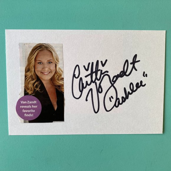 Autograph | Other | Caitlin Van Zandt Signed Index Card 4x6 Ashlee On ...